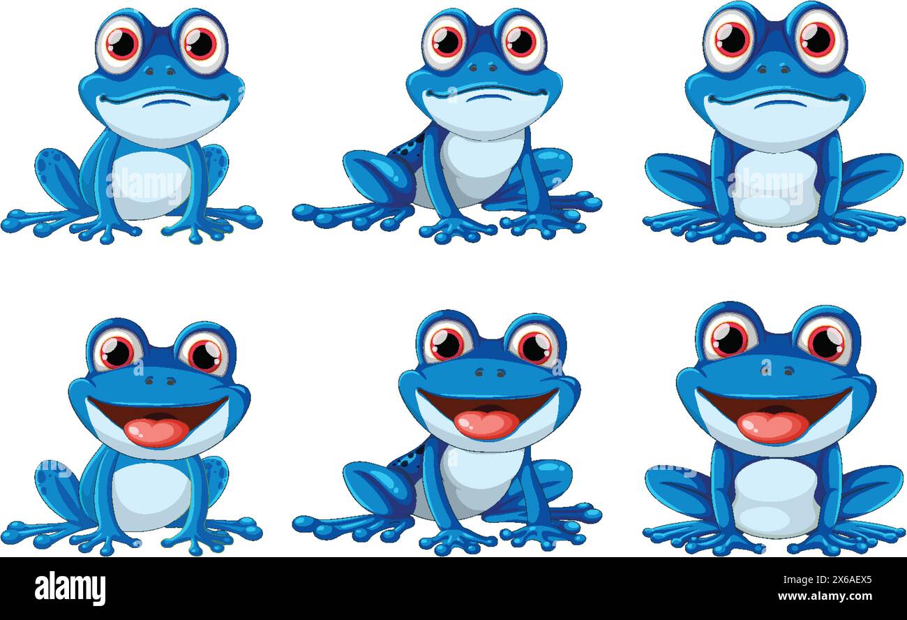 Playful frogs vector vectors hi-res stock photography and images - Alamy
