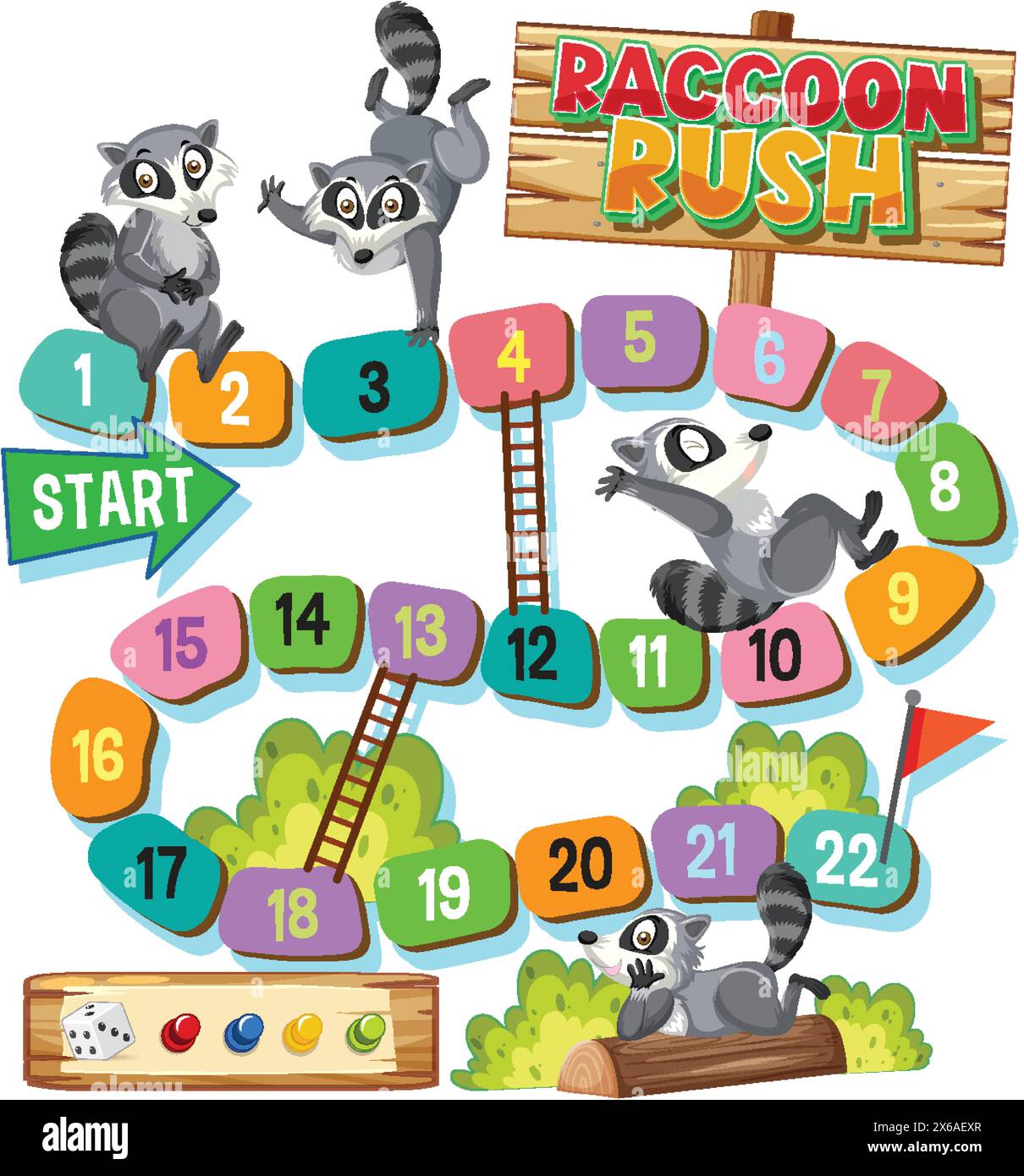 Raccoon themed vector vectors hi-res stock photography and images - Alamy