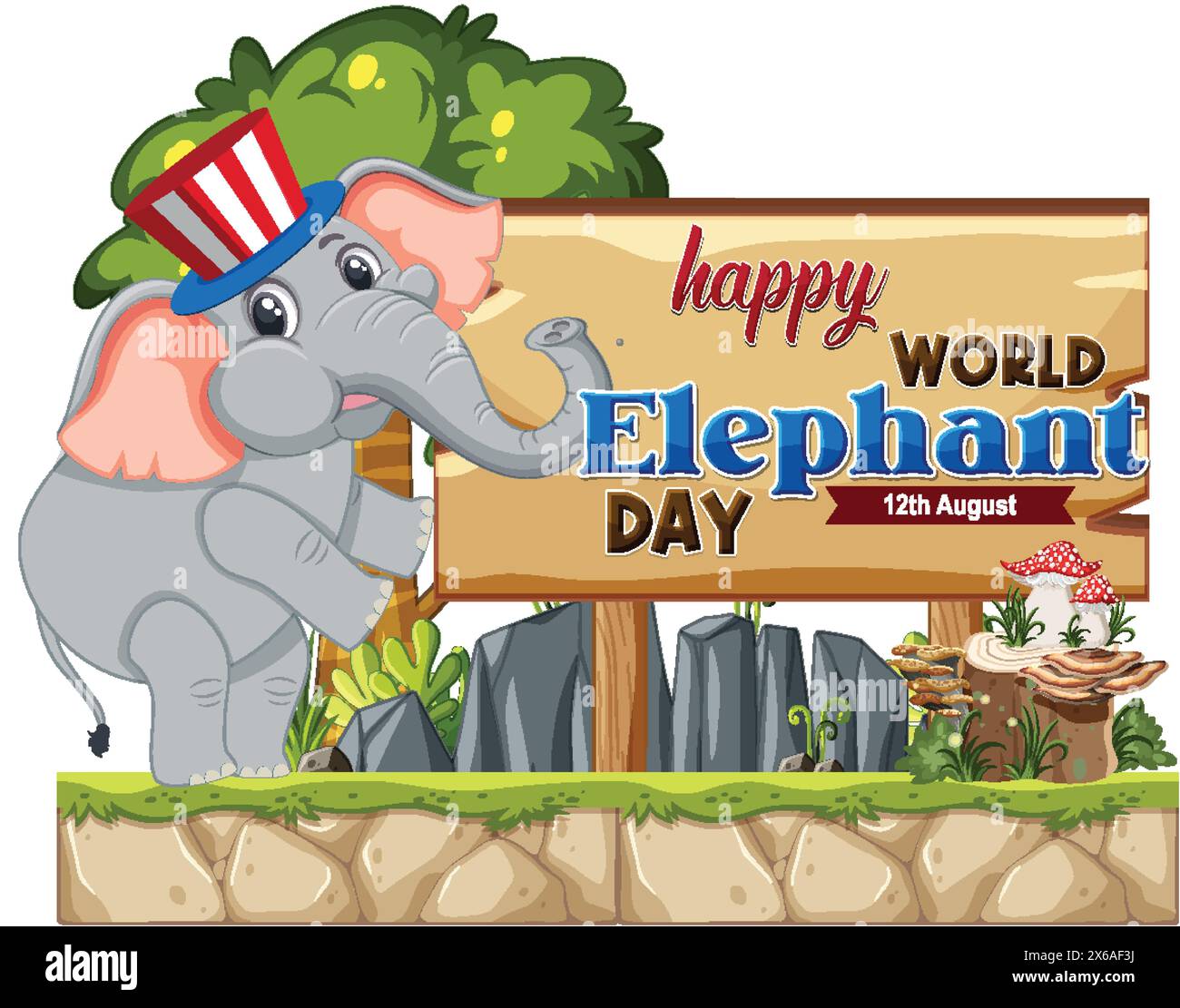 Elephant awareness Stock Vector Images - Alamy