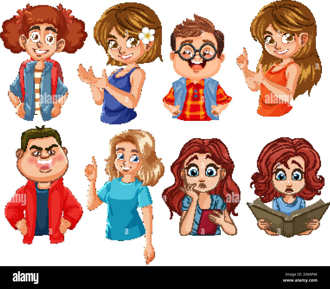 Diverse group of characters in various poses hi-res stock photography and images - Alamy