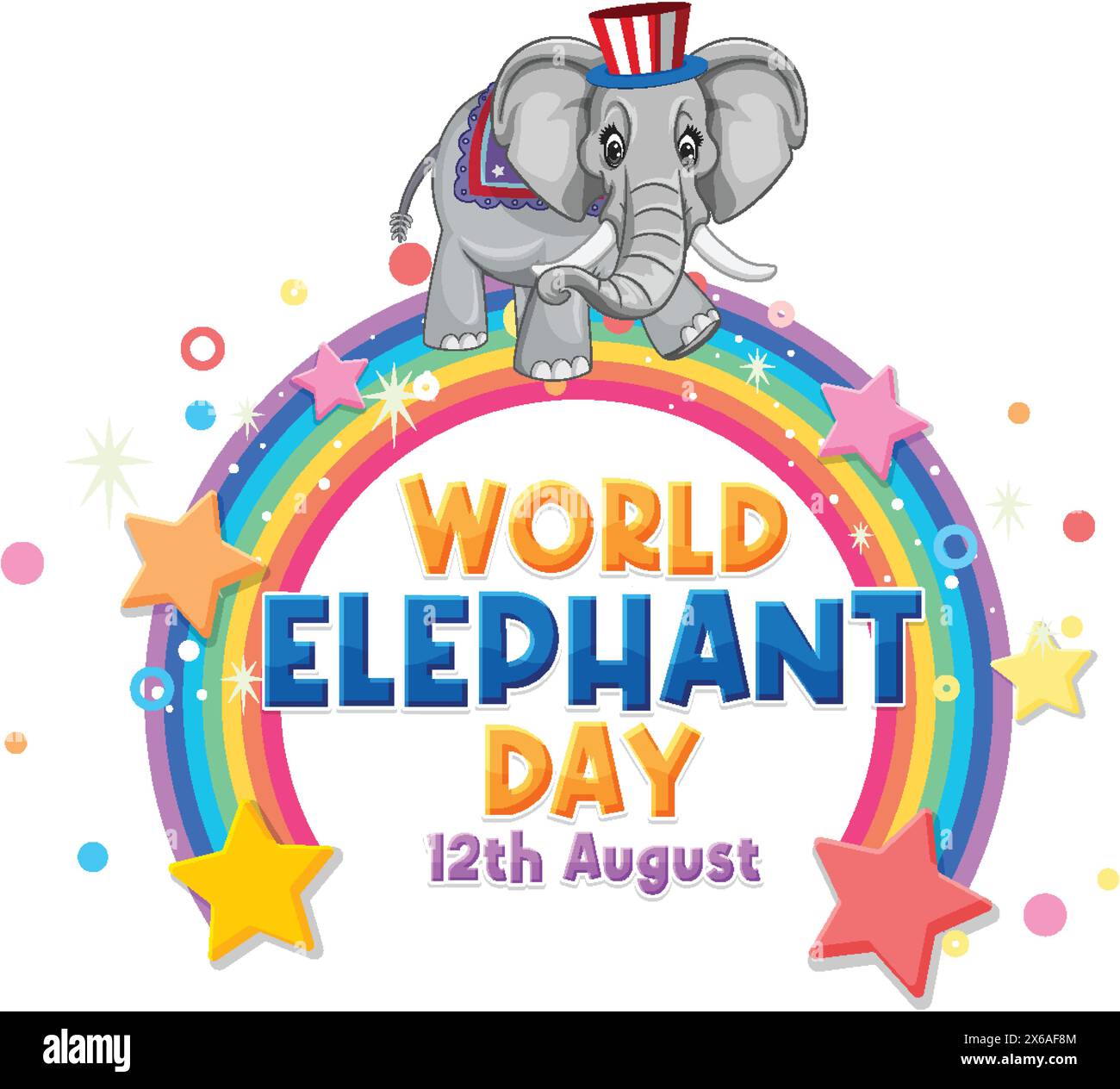 Colorful illustration celebrating World Elephant Day Stock Vector Image ... Colorful illustration celebrating World Elephant Day Stock Vector Image ...