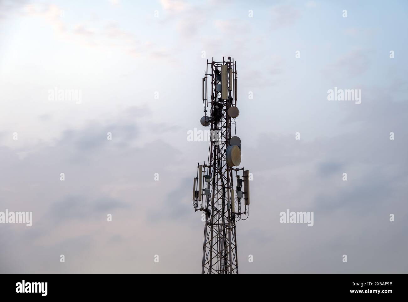 Telecommunication tower with 5G cellular network antenna Stock Photo - Alamy