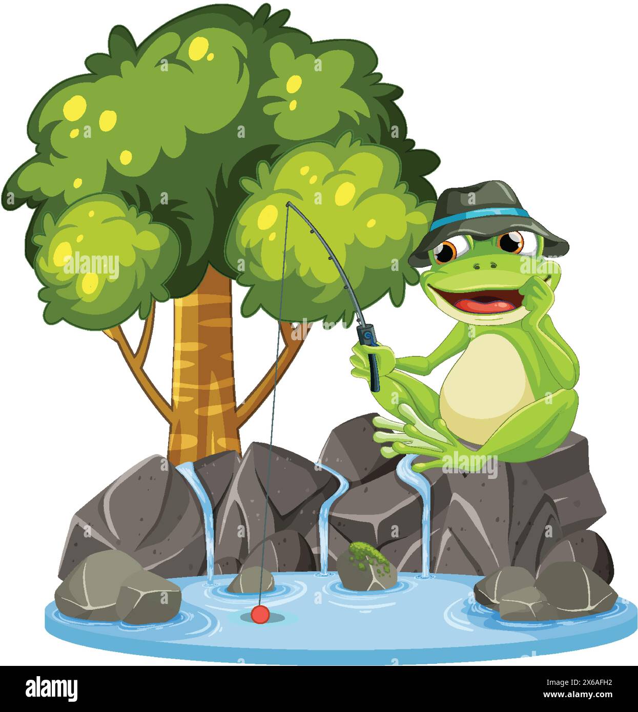 Sitting under tree river Stock Vector Images - Alamy