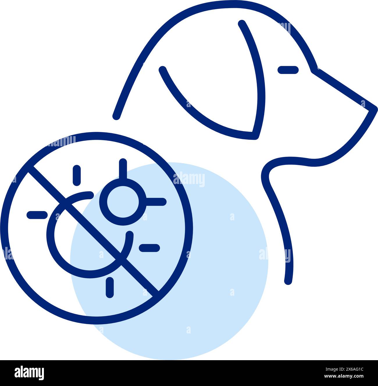 Dog and pest control symbol. Pet insecticide. Pixel perfect, editable ...