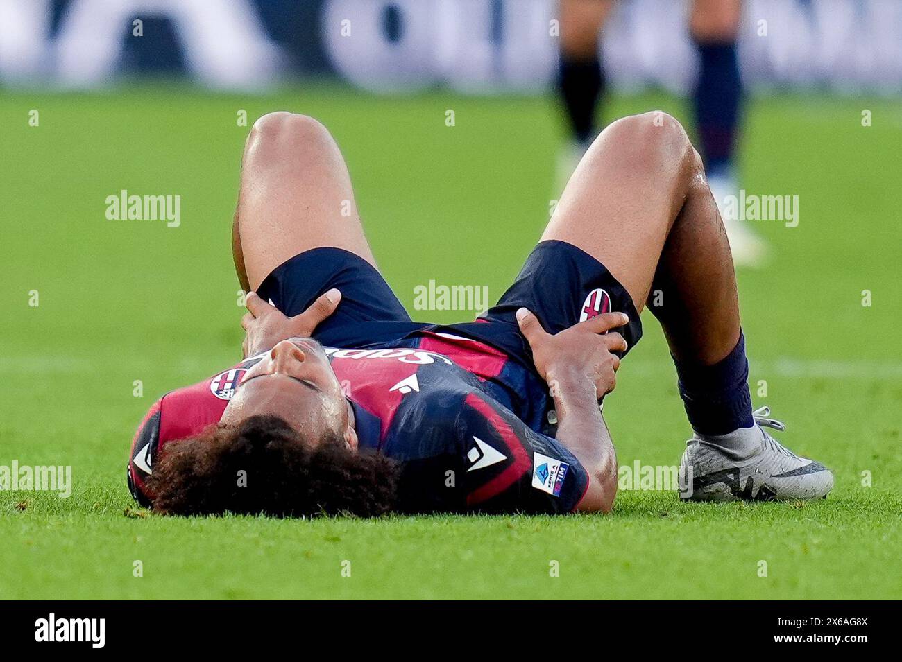 Naples, Italy. 11th May, 2024. Joshua Zirkzee of Bologna FC lies down ...