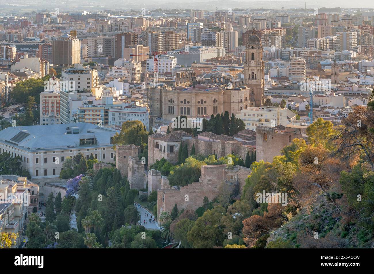 Malaga city top view panorama hi-res stock photography and images - Alamy