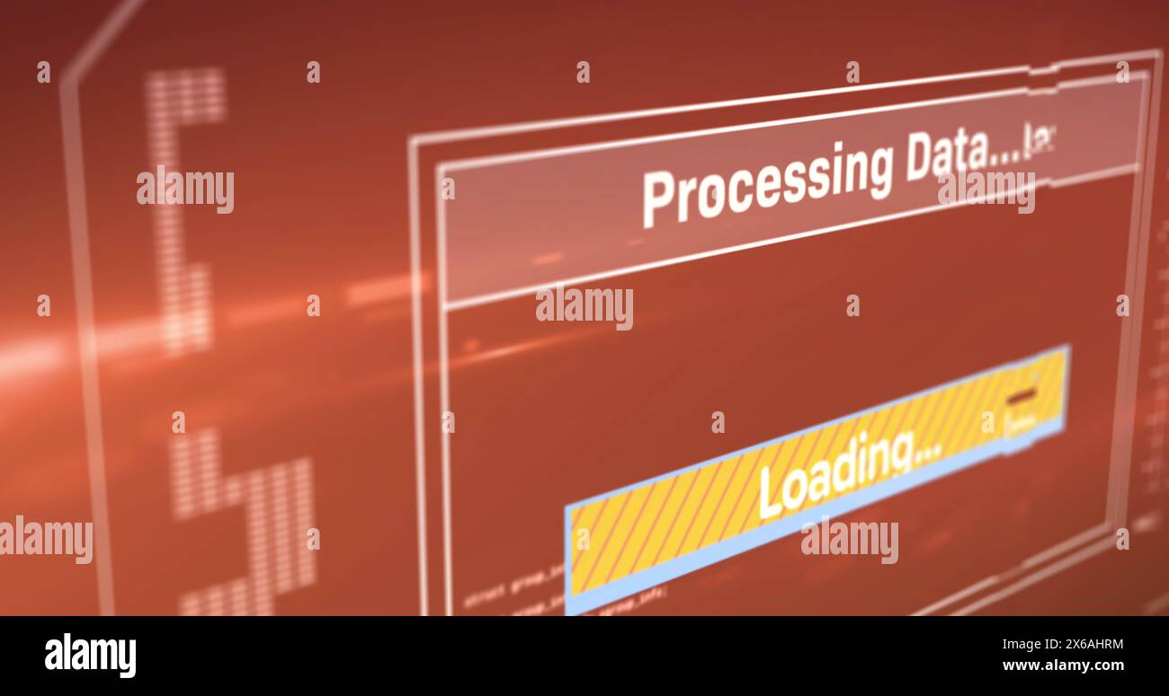 Image of computing data processing text over screen Stock Photo - Alamy