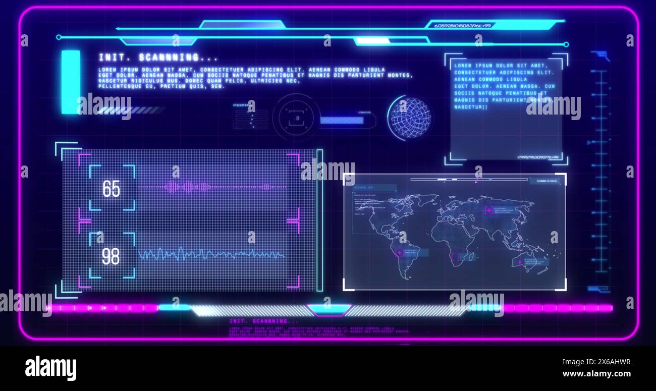 Image of computing data processing over screens Stock Photo - Alamy