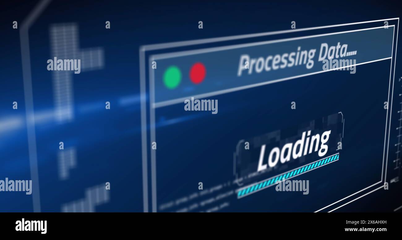 Image of computing data processing text over screen Stock Photo - Alamy