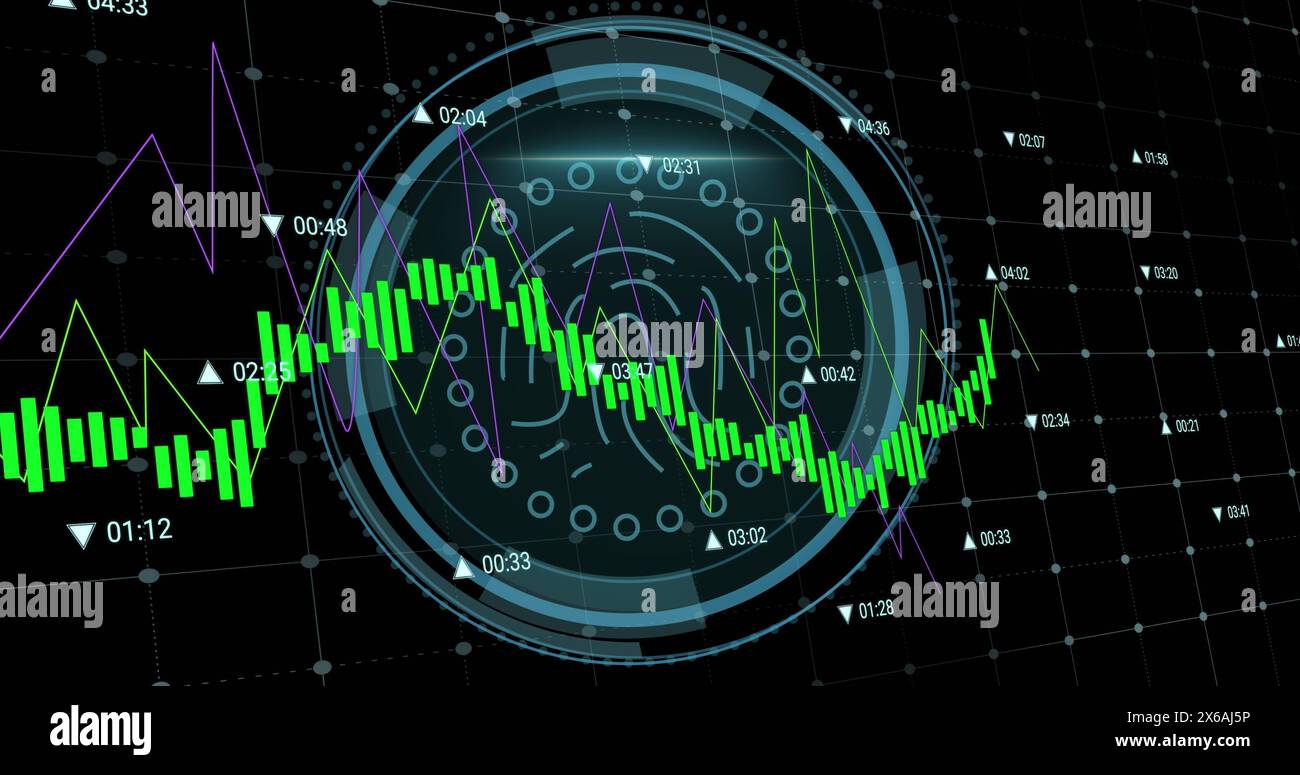 Image Of Data Processing Against Cyber Security Text Banner And