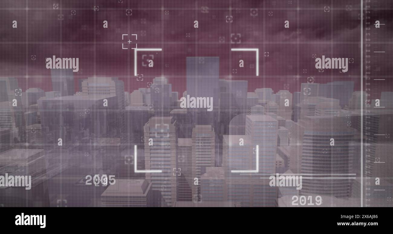 Scope scanning over 3d city hi-res stock photography and images - Alamy