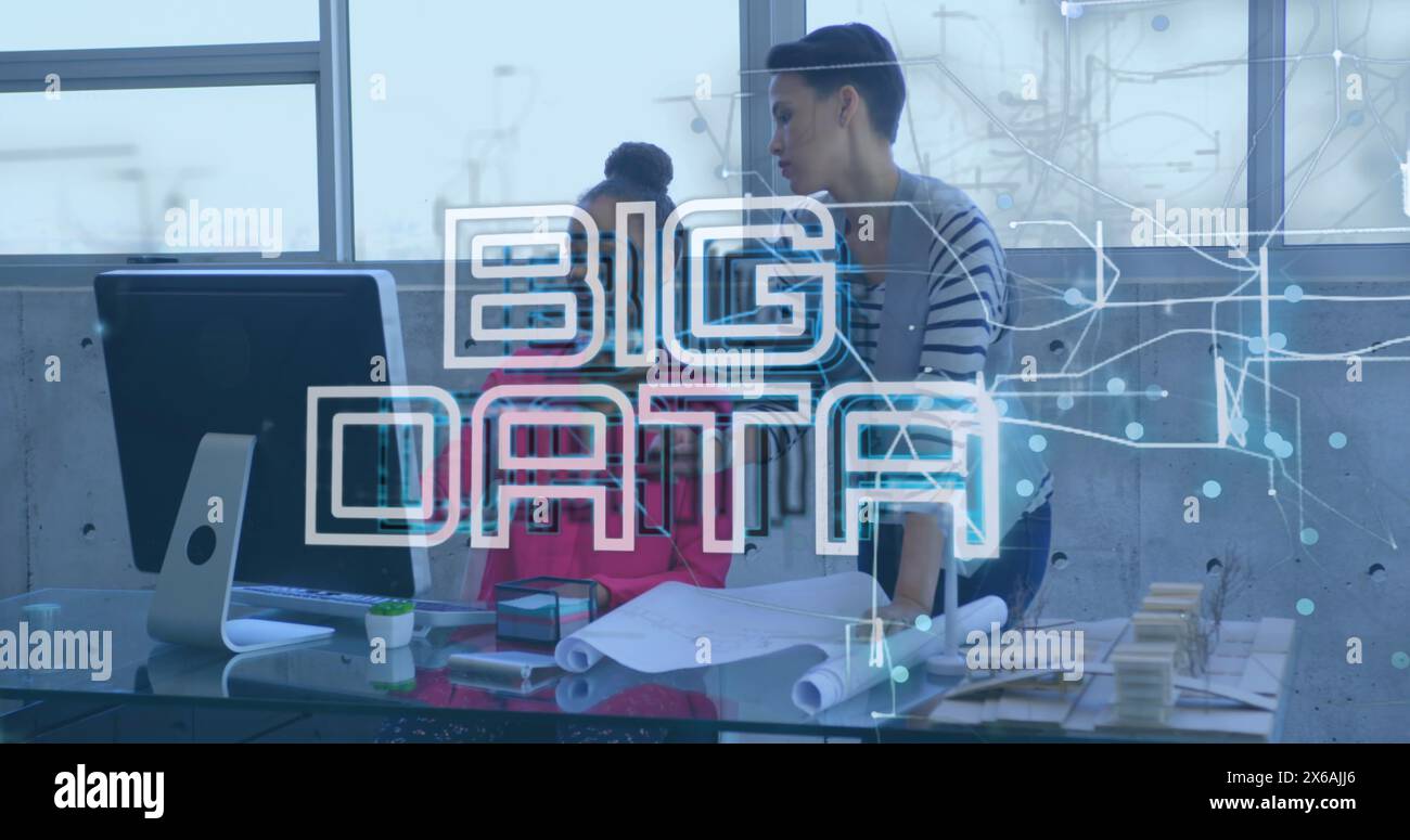 Image of big data text over diverse business people Stock Photo - Alamy