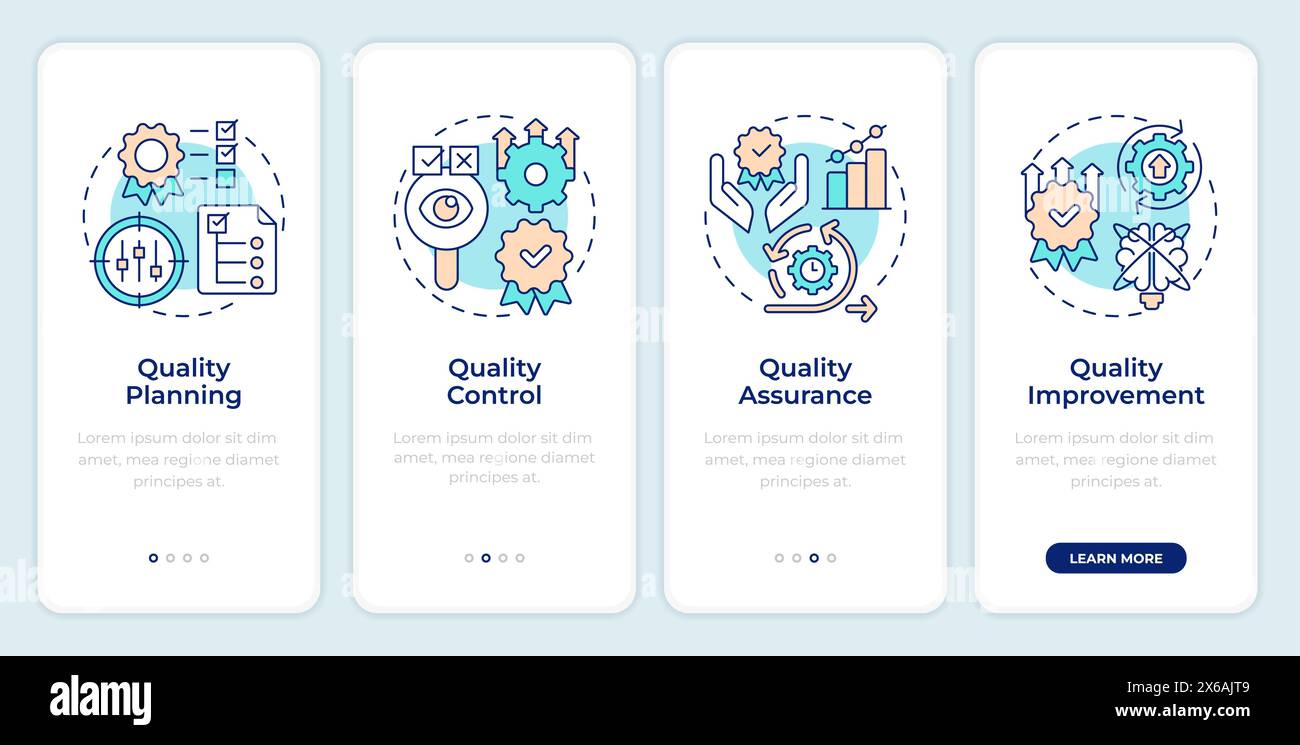 Quality management onboarding mobile app screen Stock Vector Image & Art - Alamy