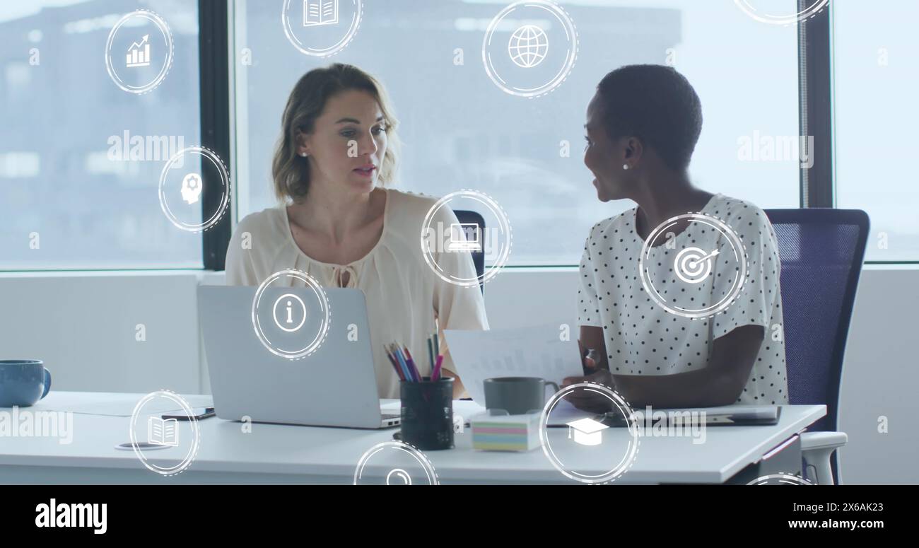 Digital work animation woman icons hi-res stock photography and images ...