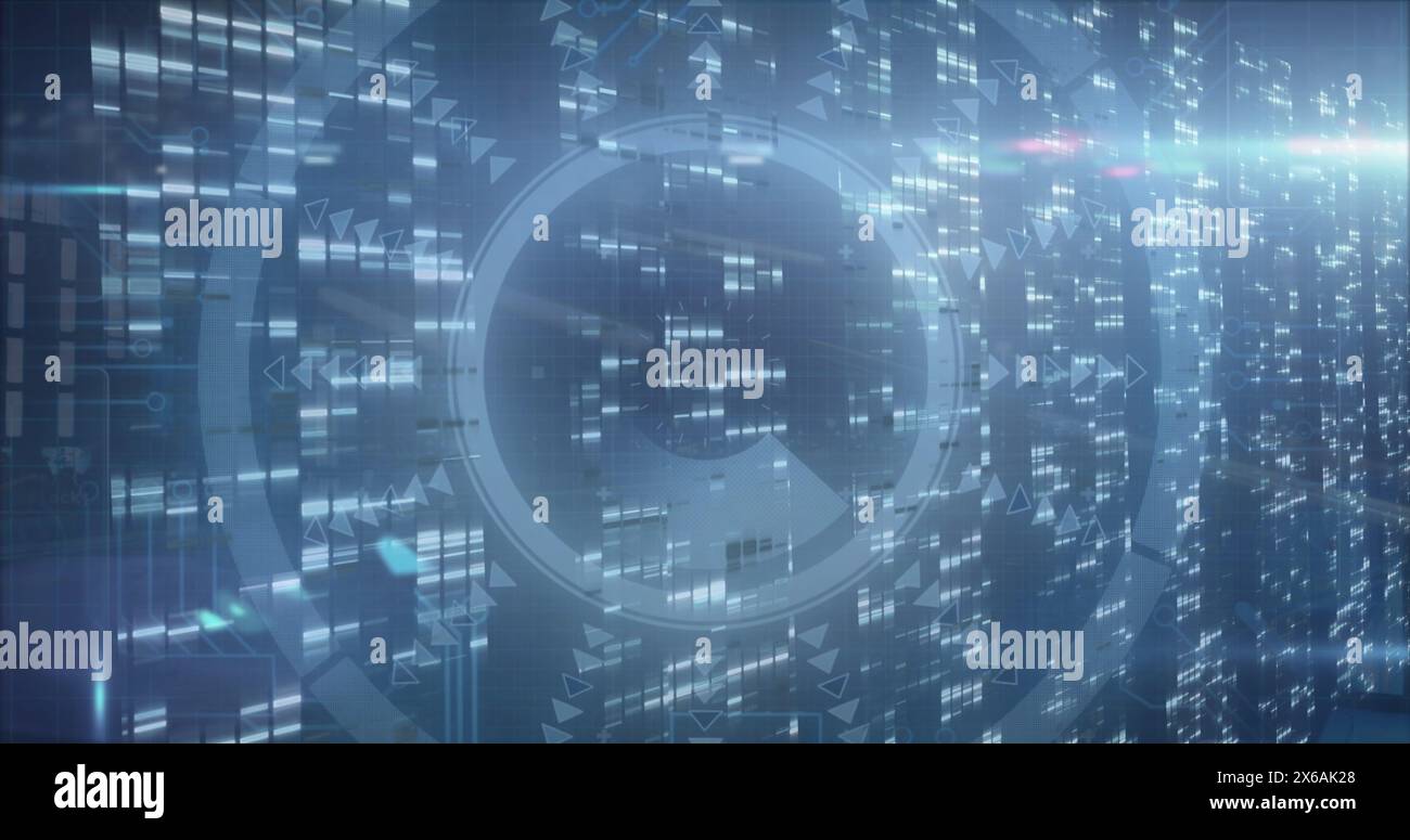 Animation processing circle over lights hi-res stock photography and ...