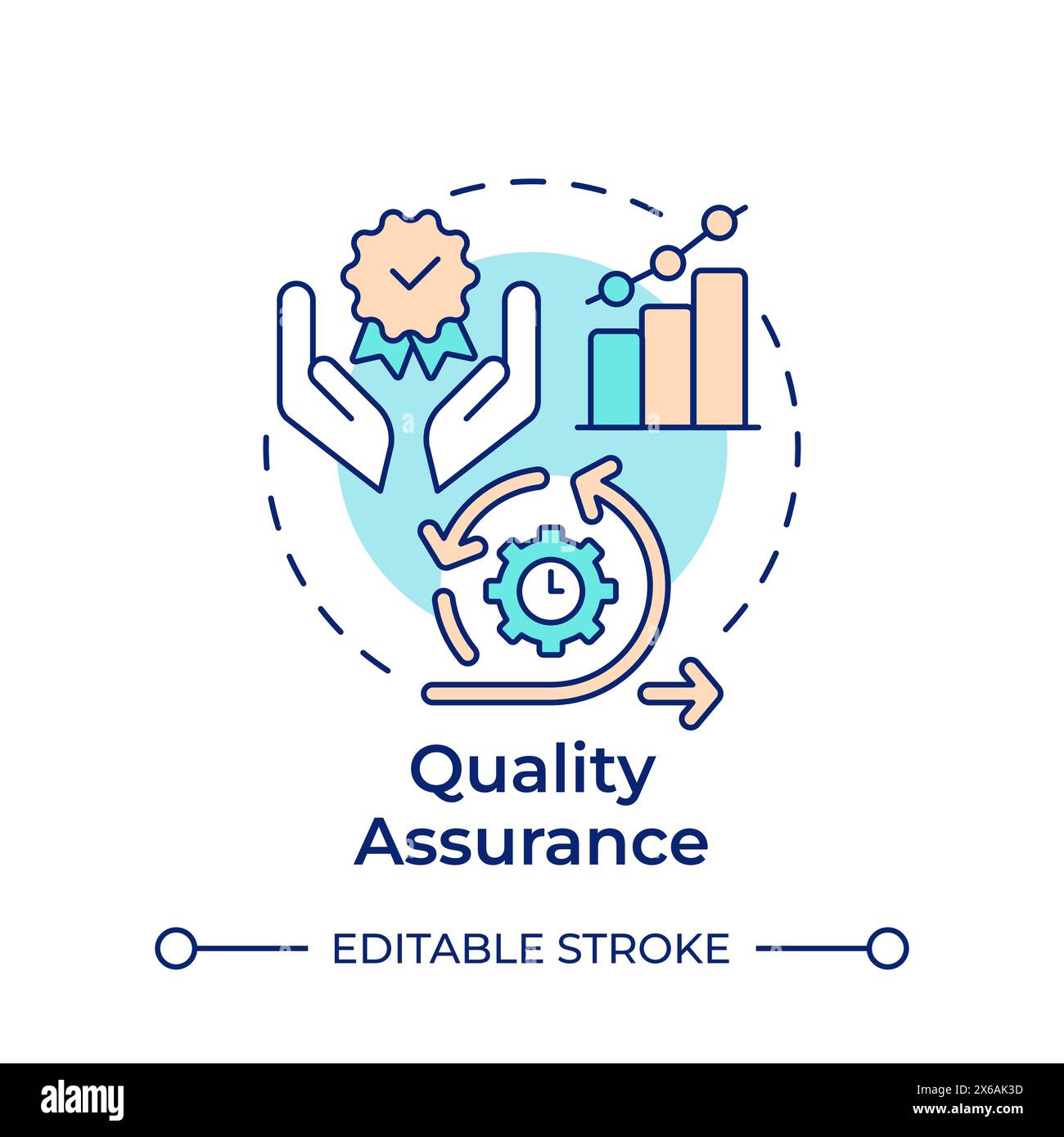 Quality Assurance Multi Color Concept Icon Stock Vector Image And Art Alamy