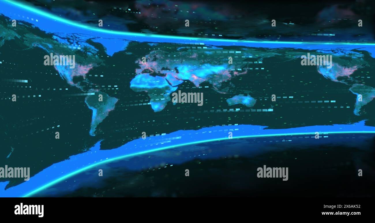Animation digital screen world map hi-res stock photography and images ...