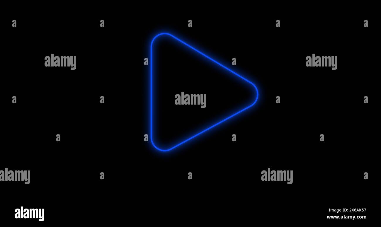 Animation flickering neon play icon hi-res stock photography and images ...