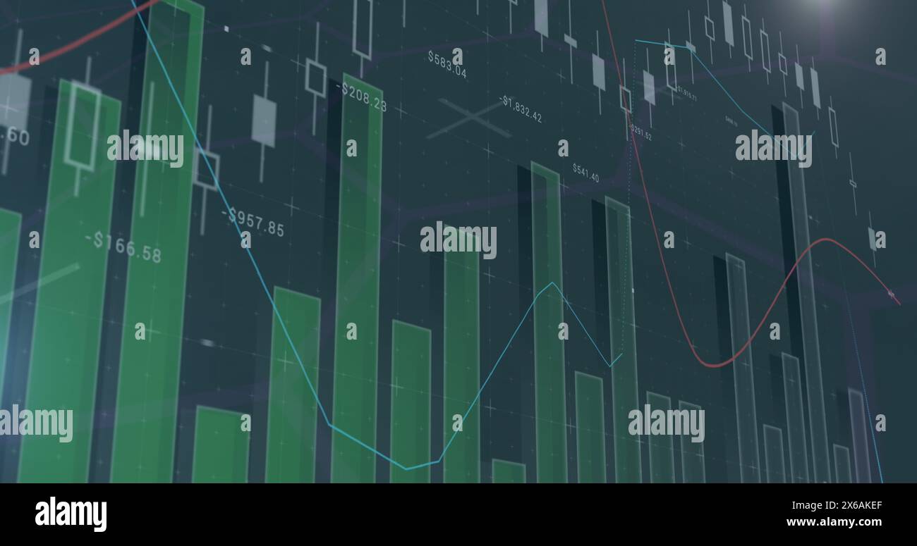Animation numbers over data processing hi-res stock photography and ...