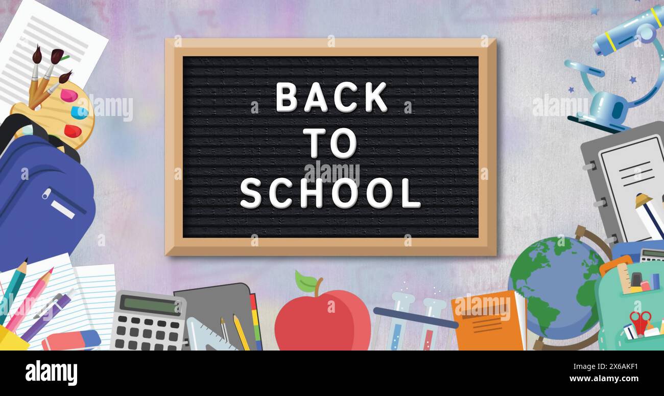 Back school animation supplies hi-res stock photography and images - Alamy
