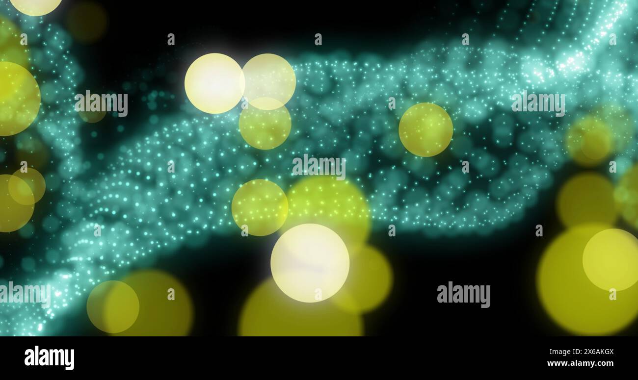 Animation green shapes over spots hi-res stock photography and images ...