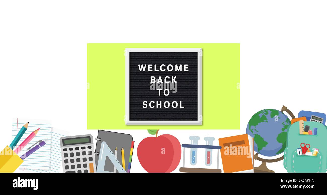 Welcome back school message icons hi-res stock photography and images ...