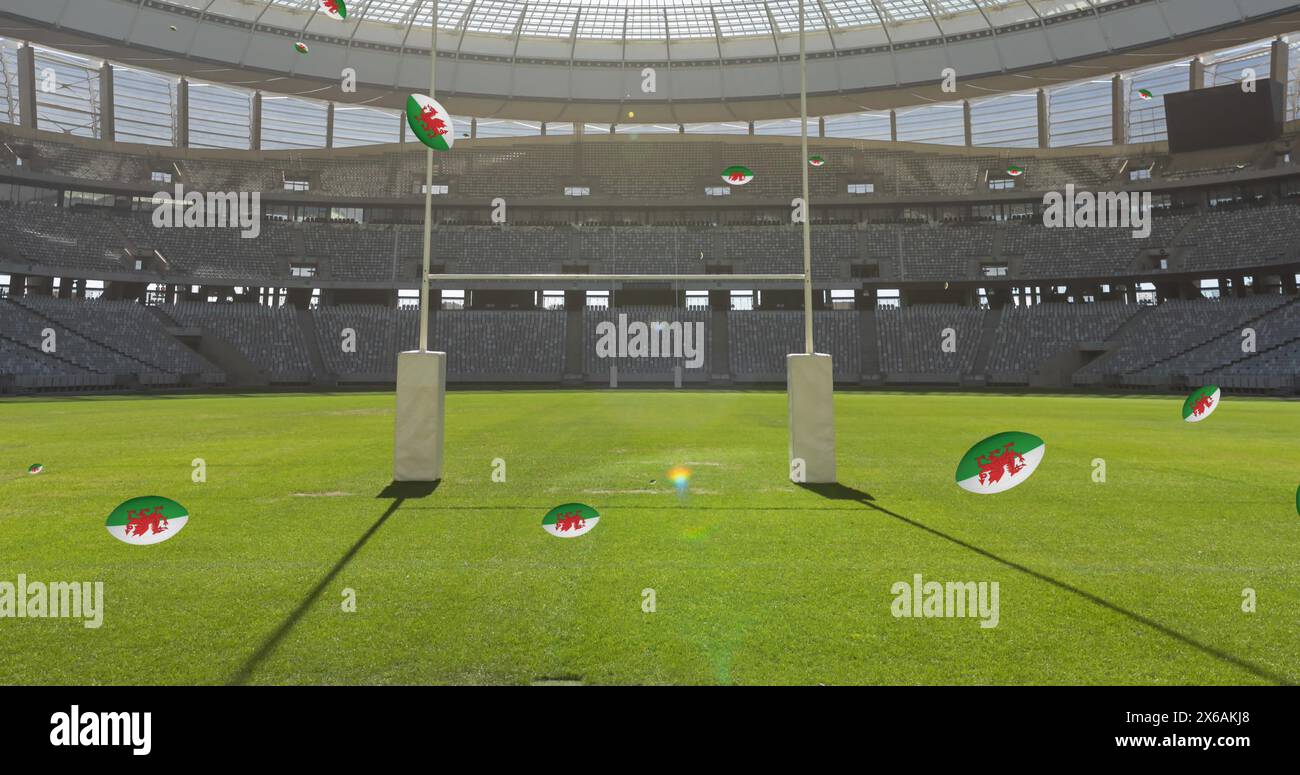 Animation rugby balls wales over hi-res stock photography and images ...