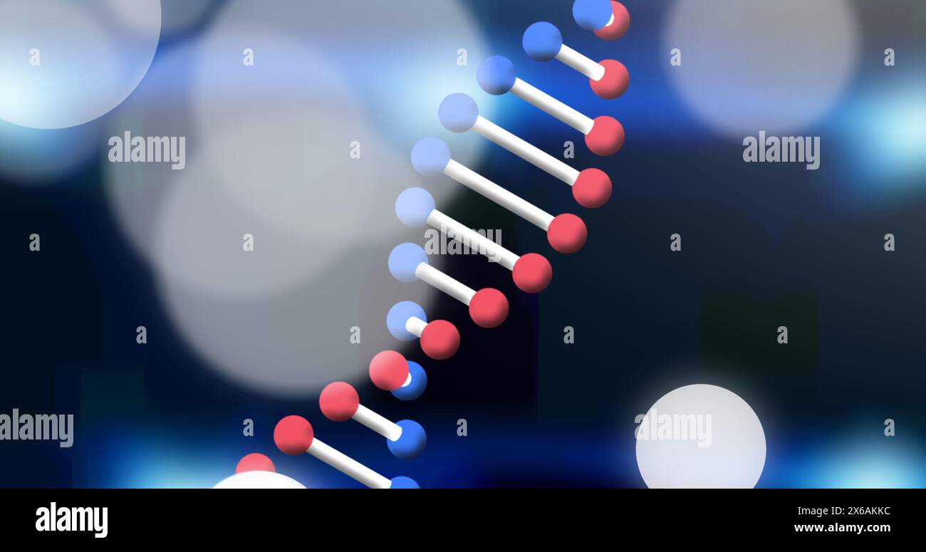 Animation dna strand over white hi-res stock photography and images - Alamy