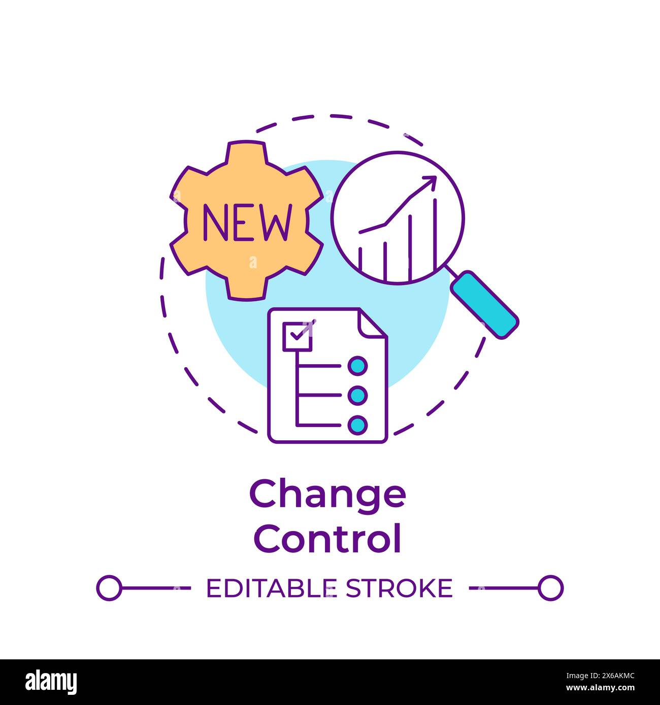 Change control multi color concept icon Stock Vector Image & Art - Alamy