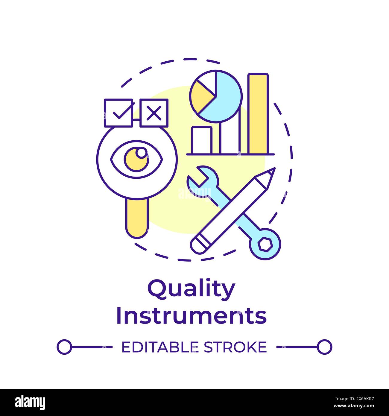 Quality instruments multi color concept icon Stock Vector Image & Art - Alamy