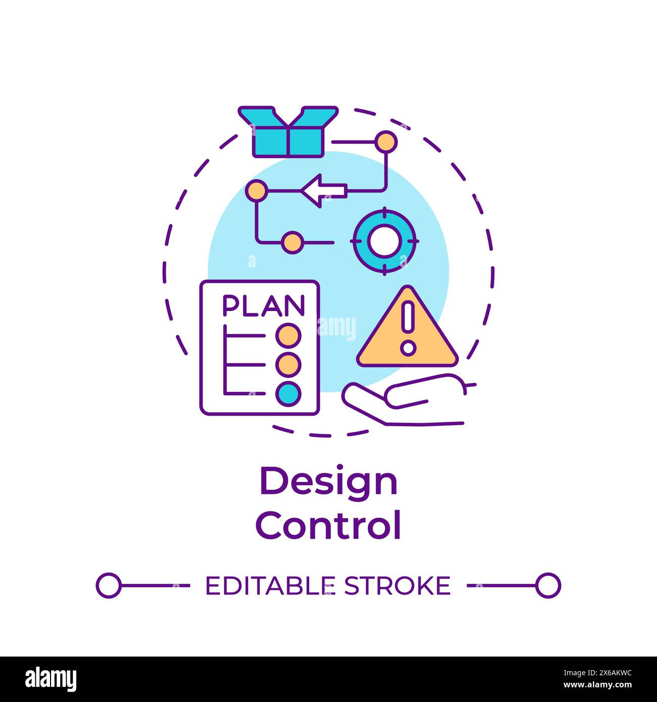 Design control multi color concept icon Stock Vector Image & Art - Alamy