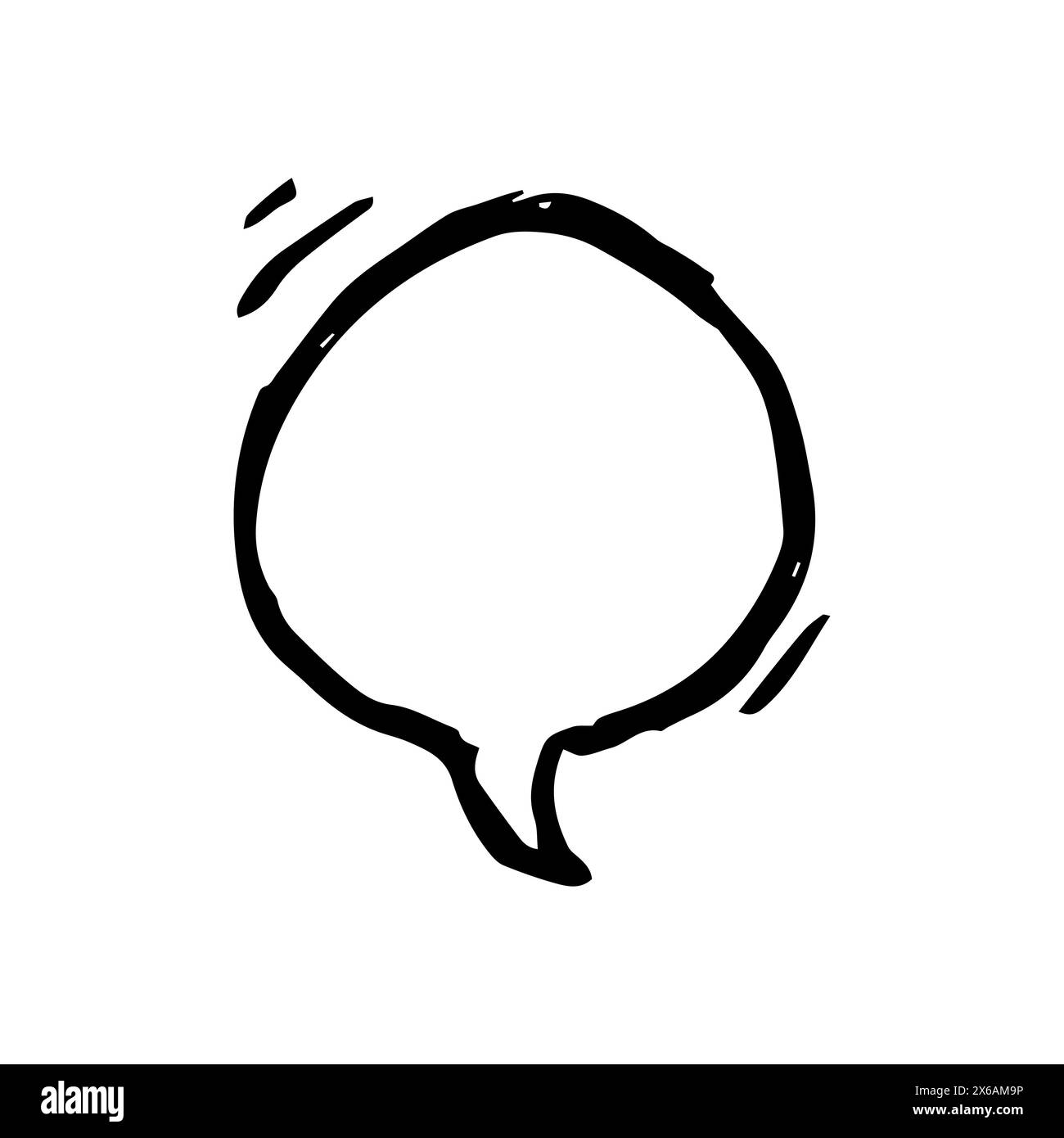 Sketch Speech Bubble. Hand drawn blank Speech Bubble. Dialog empty ...