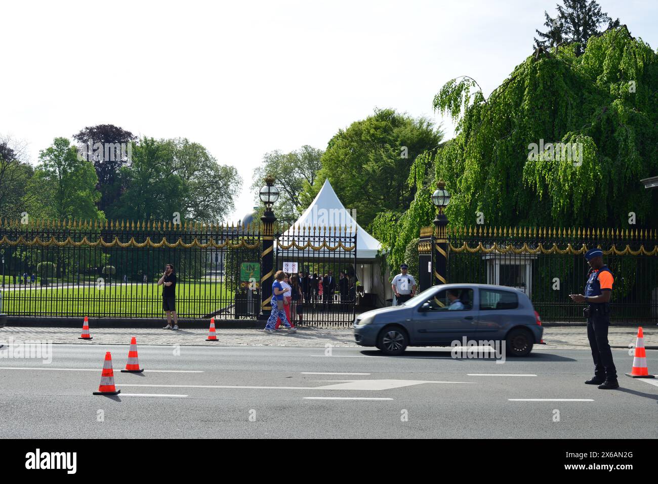 Koninklijke Serres van Laken, Brussels, Belgium - May 12, 2024: street ...