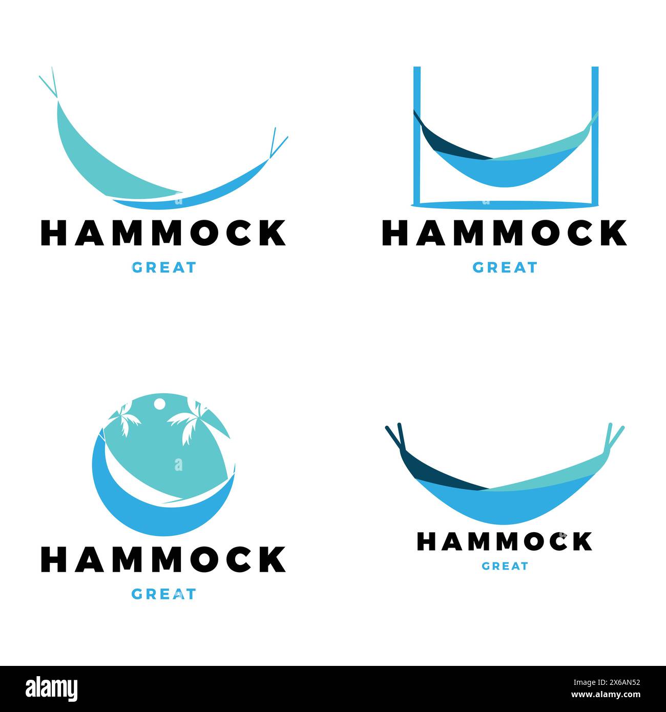 Set of Hammock Icon Logo Design Template Stock Vector Image & Art - Alamy