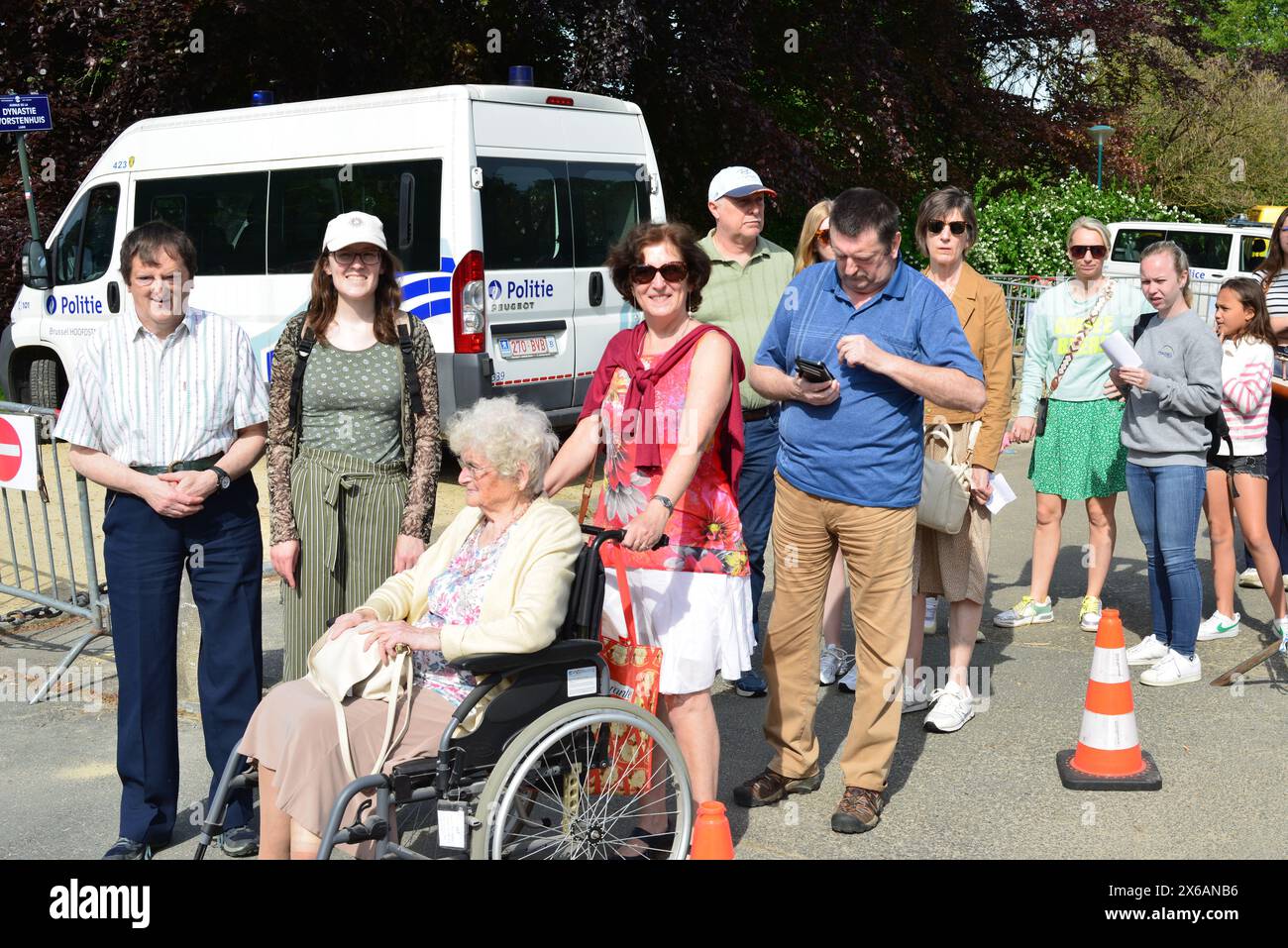 Koninklijke Serres van Laken, Brussels, Belgium-May 12, 2024: daughter ...