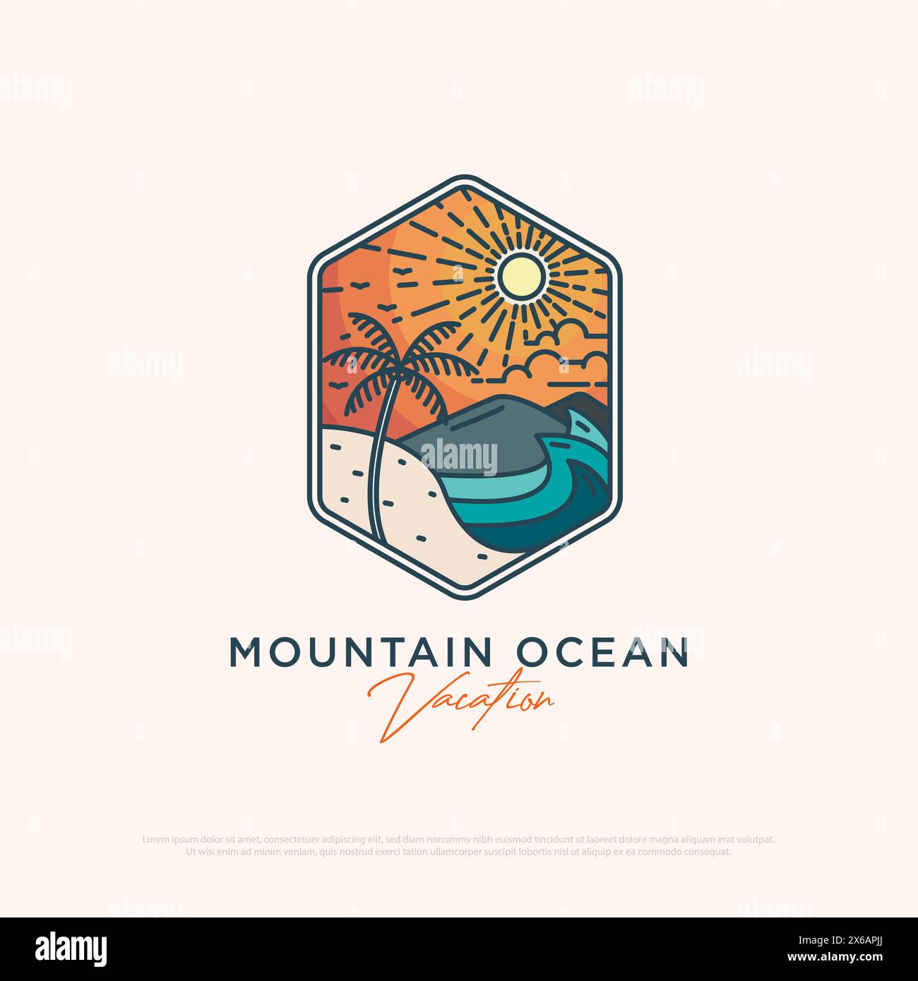 Summer vacation logo design vector illustration, summer travel logo ...