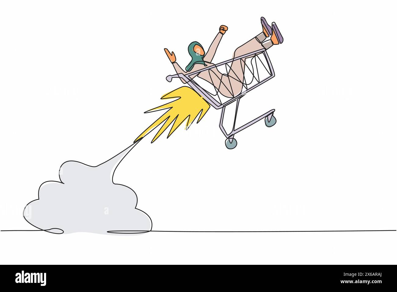 Arab female shopping Stock Vector Images - Alamy