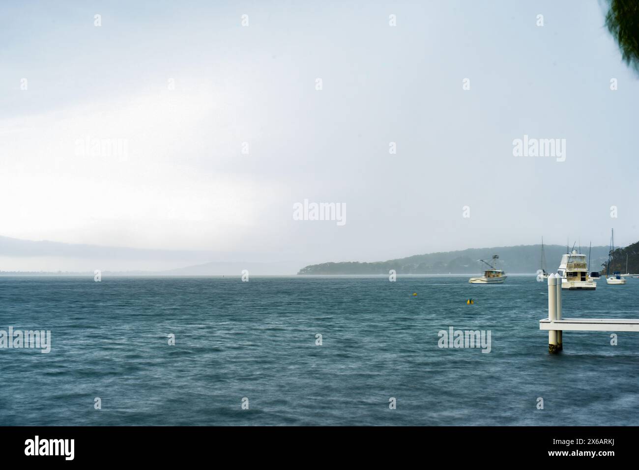 storm over Lake Macquarie Stock Photo - Alamy