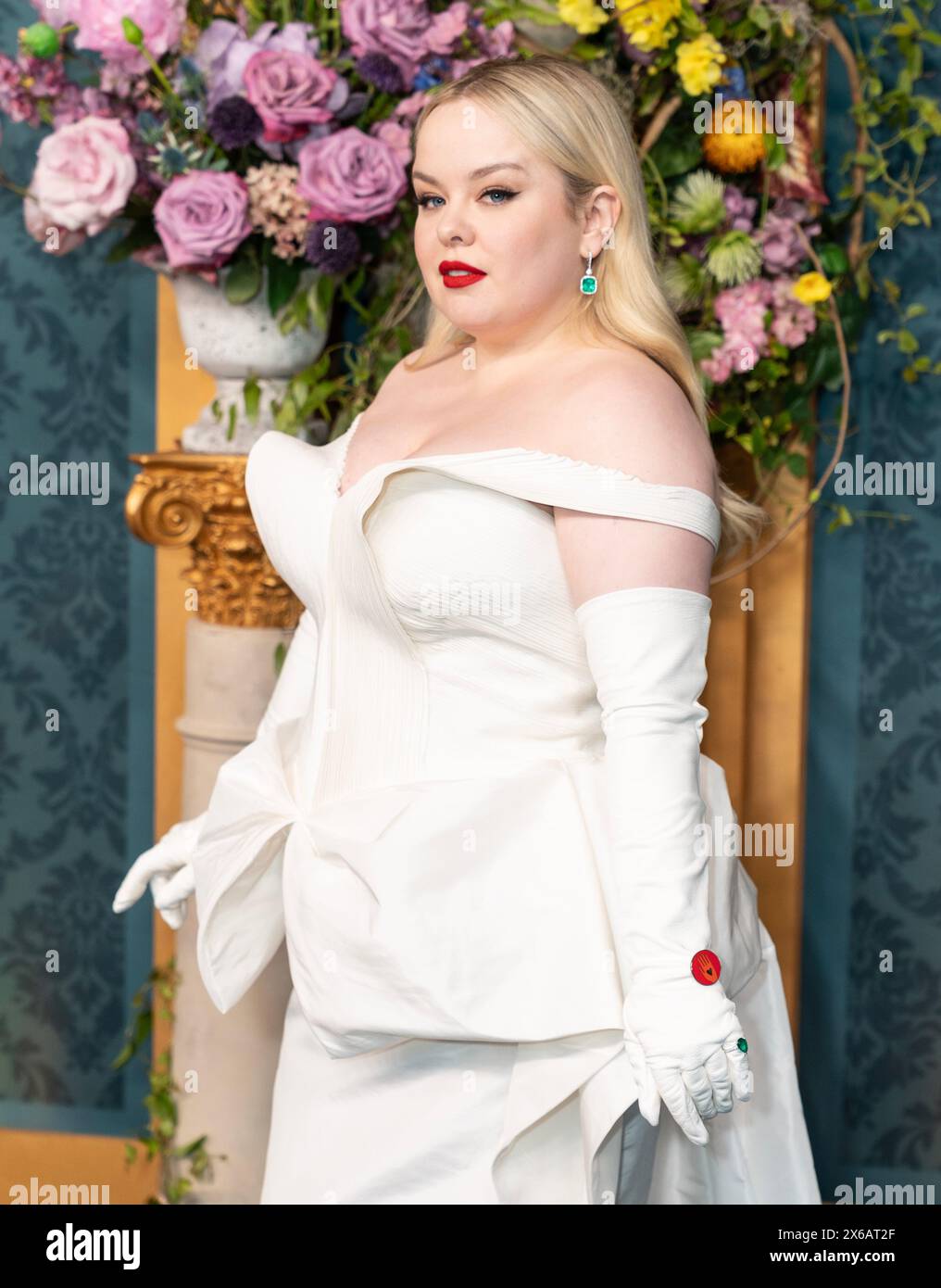 Nicola Coughlan wearing dress by Danielle Frankel attends Netflix ...