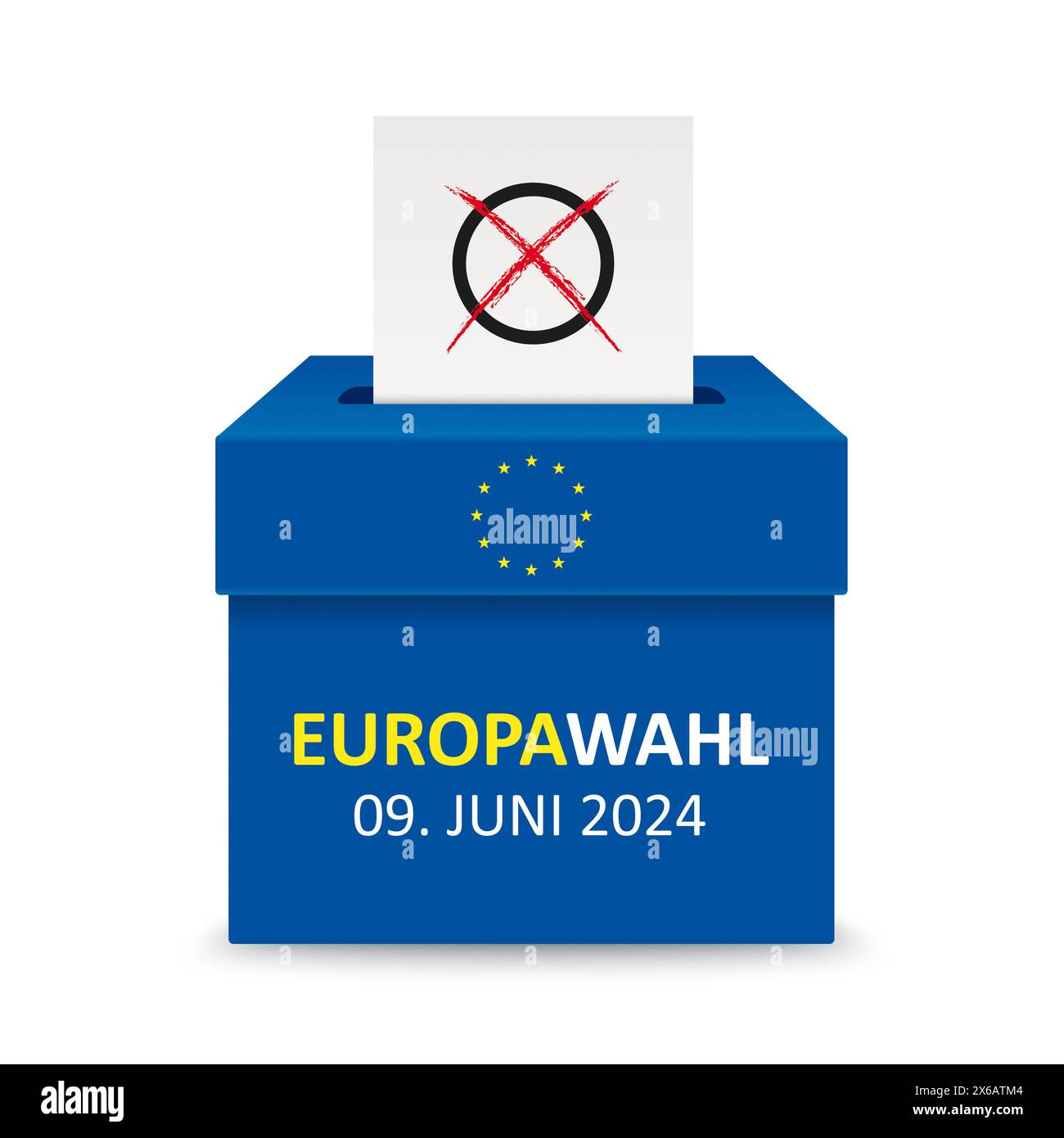 Voting Box Paper Europawahl 2024 German Text Europawahl 2024, translate ...