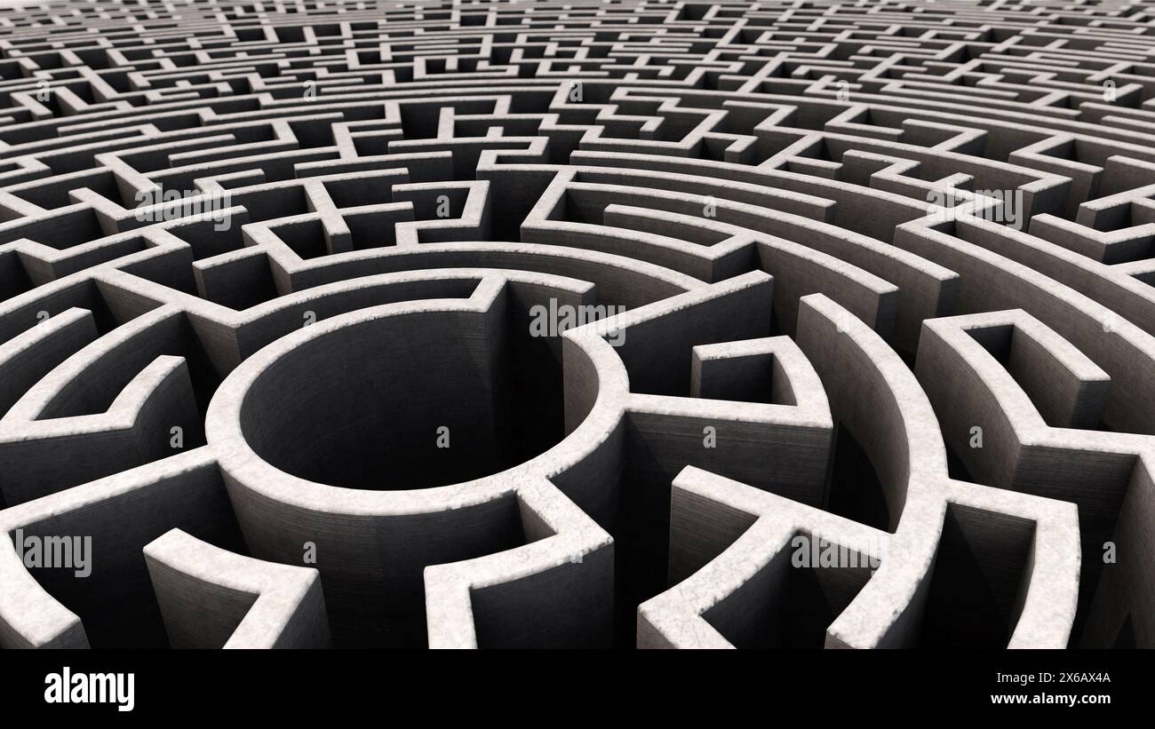 Labyrinth search way out hi-res stock photography and images - Alamy