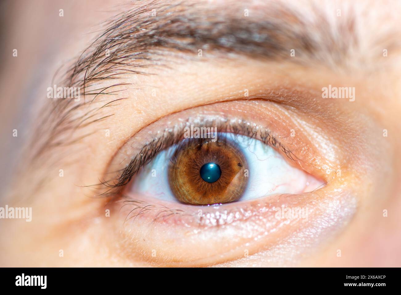 A captivating macro photo revealing the intricate details of a man's ...
