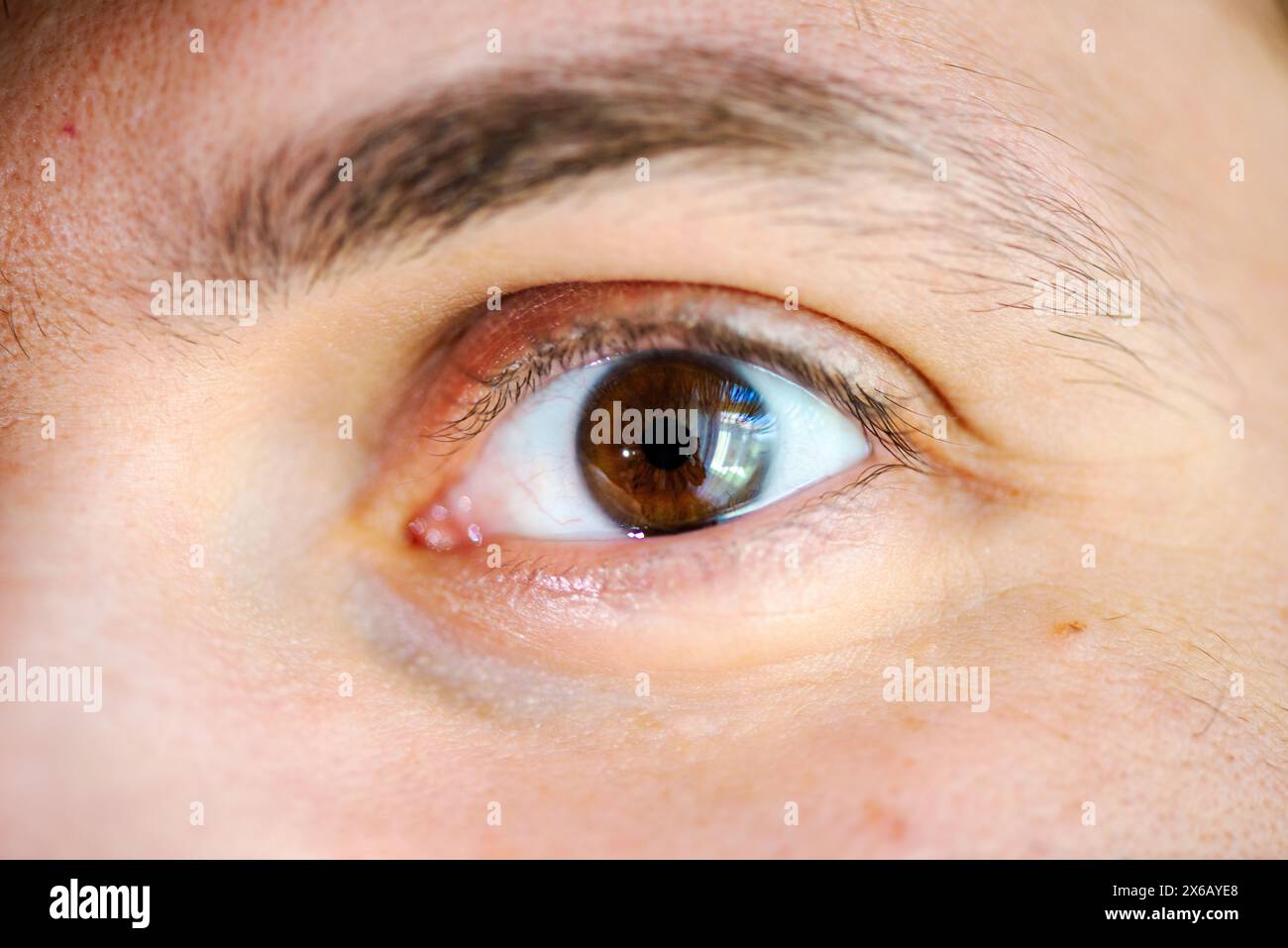 A captivating macro photo revealing the intricate details of a man's ...