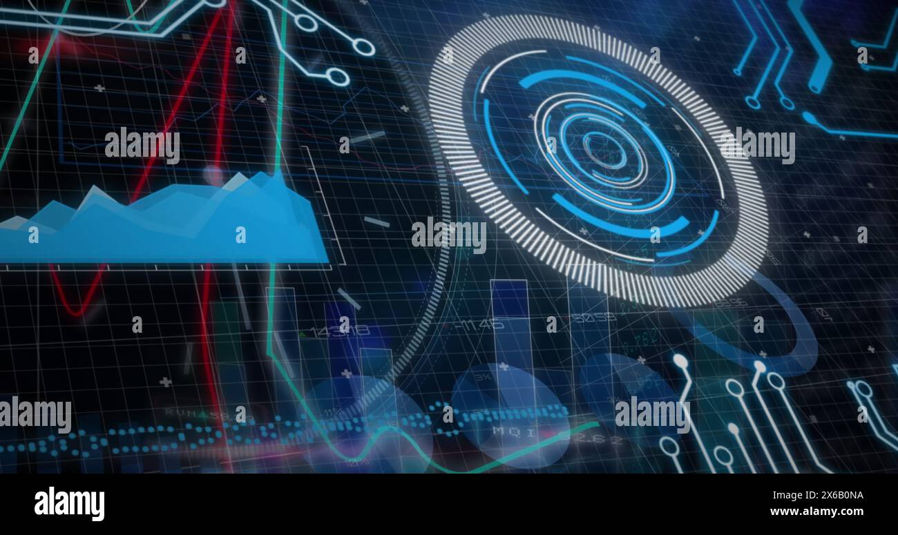 Image of round scanner, statistical data processing and microprocessor ... Image of round scanner, statistical data processing and microprocessor ...