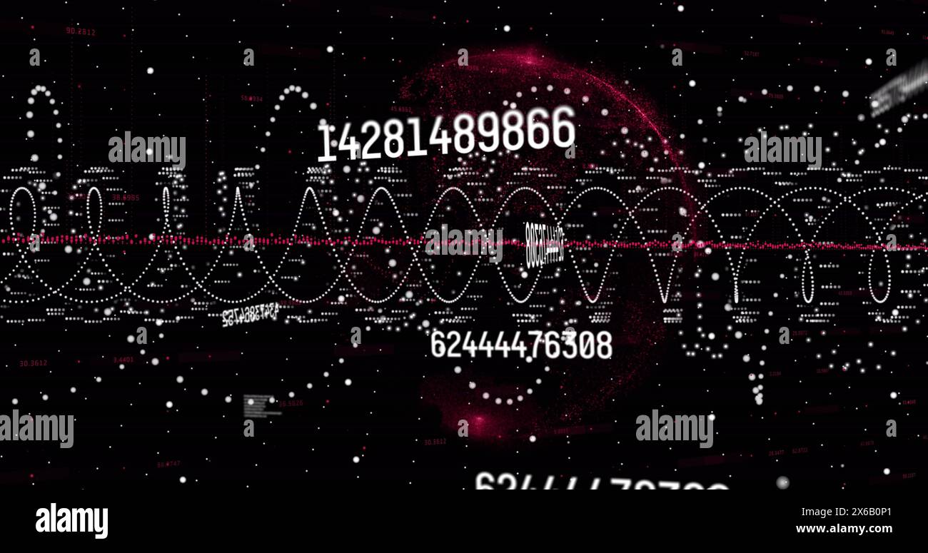 Animation dna over dots on hi-res stock photography and images - Alamy