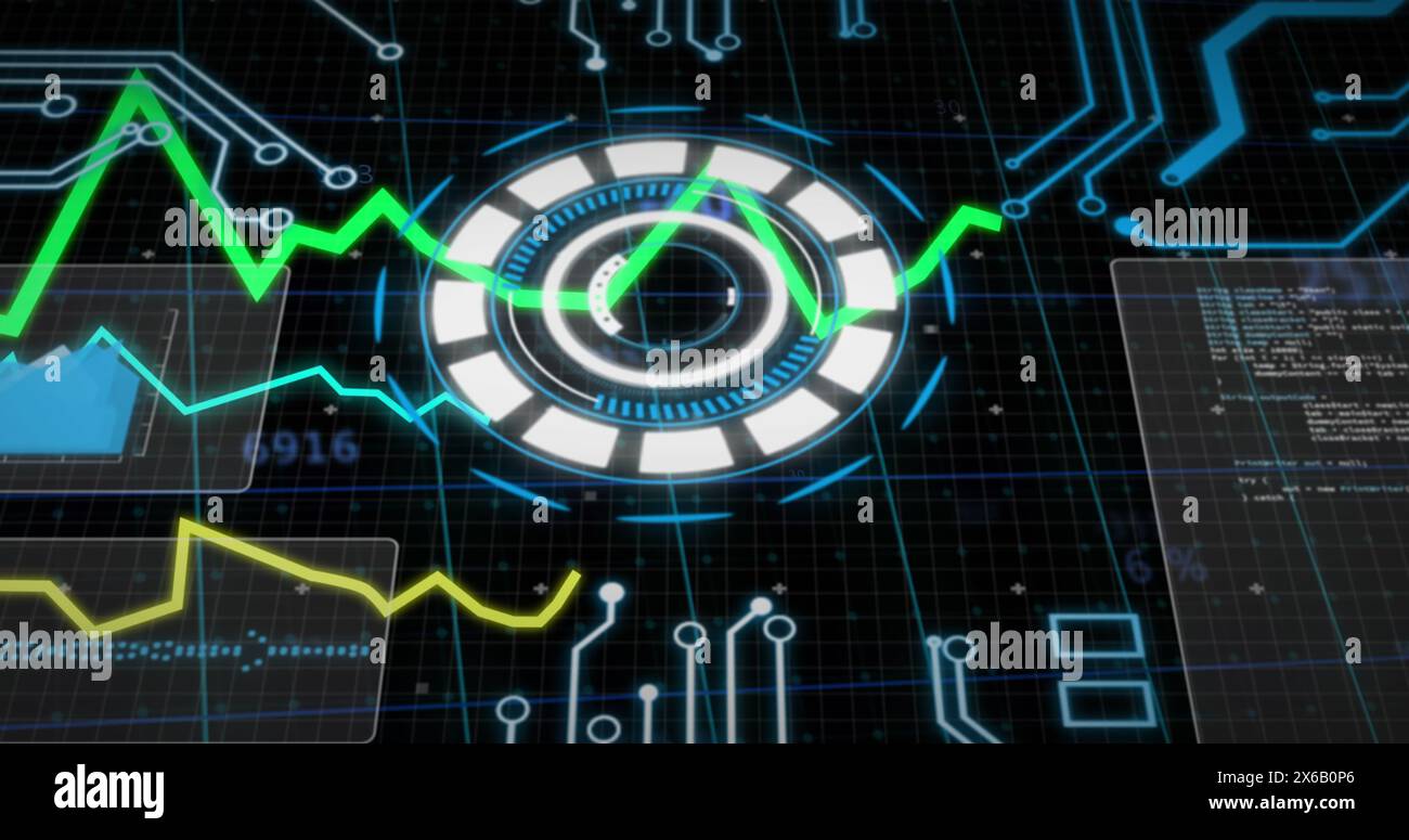 Image Of Round Scanner Statistical Data Processing And Microprocessor