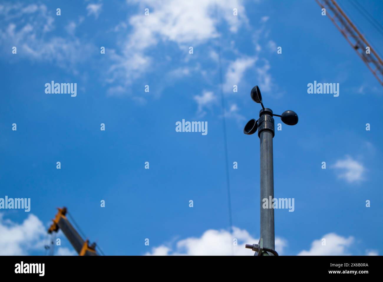 about the anemometer sensor of the tower crane to measure the wind ...