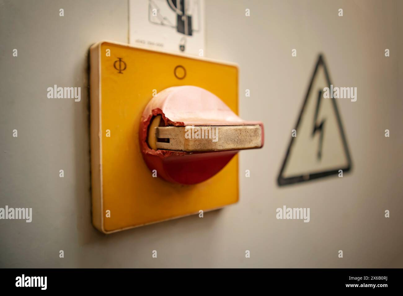 about the main switch from outside electrical panel of elevator 380 VAC ...