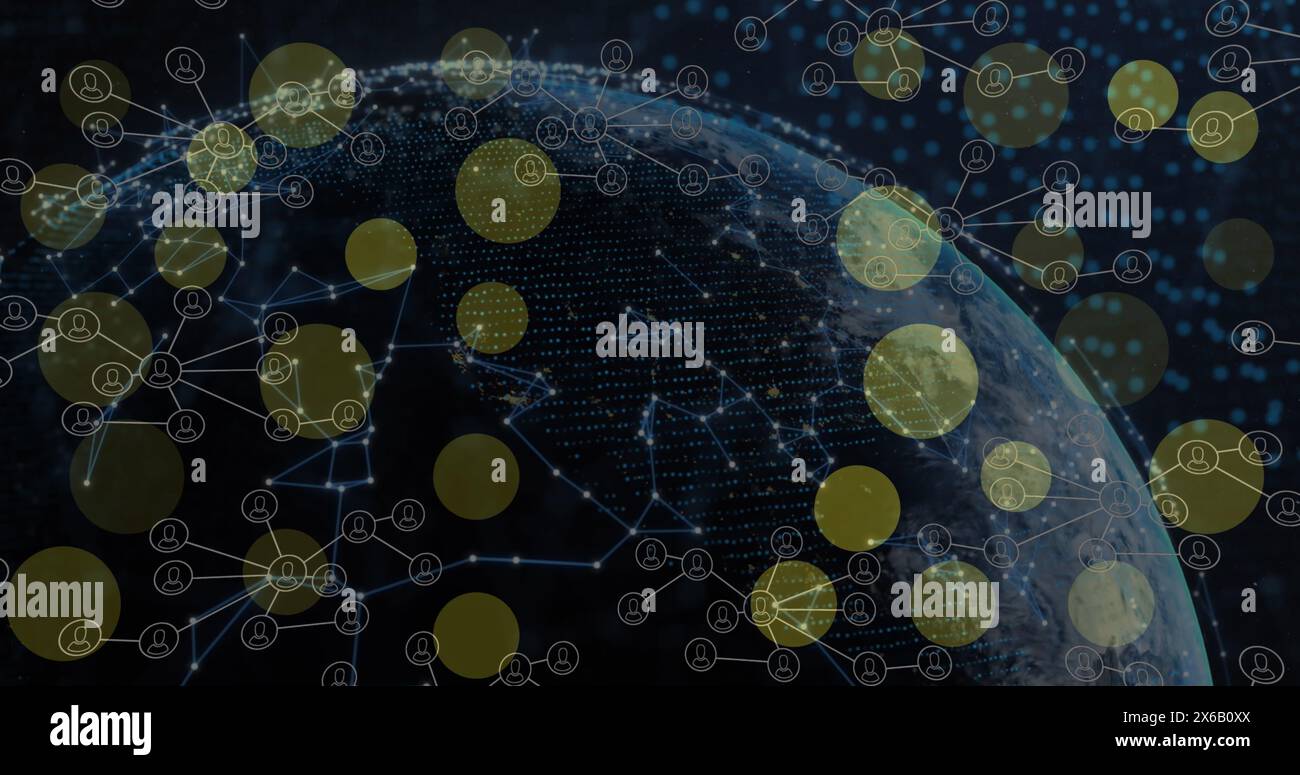 Digital animation world map blinking hi-res stock photography and ...