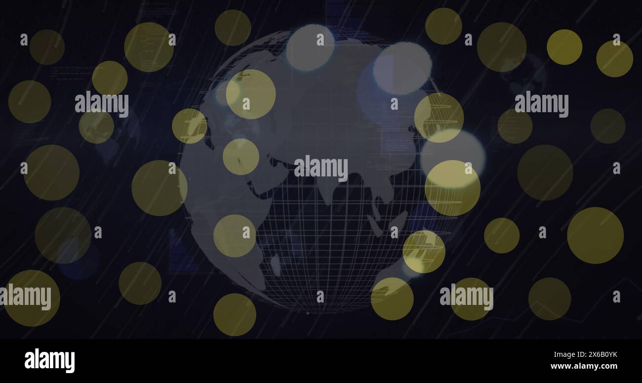 Animation dots world map on hi-res stock photography and images - Alamy